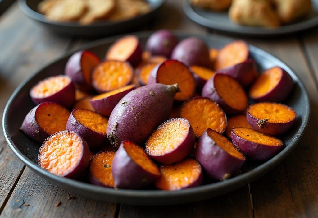 Batata Roxa Assada no Forno - A Cozinha da Serena